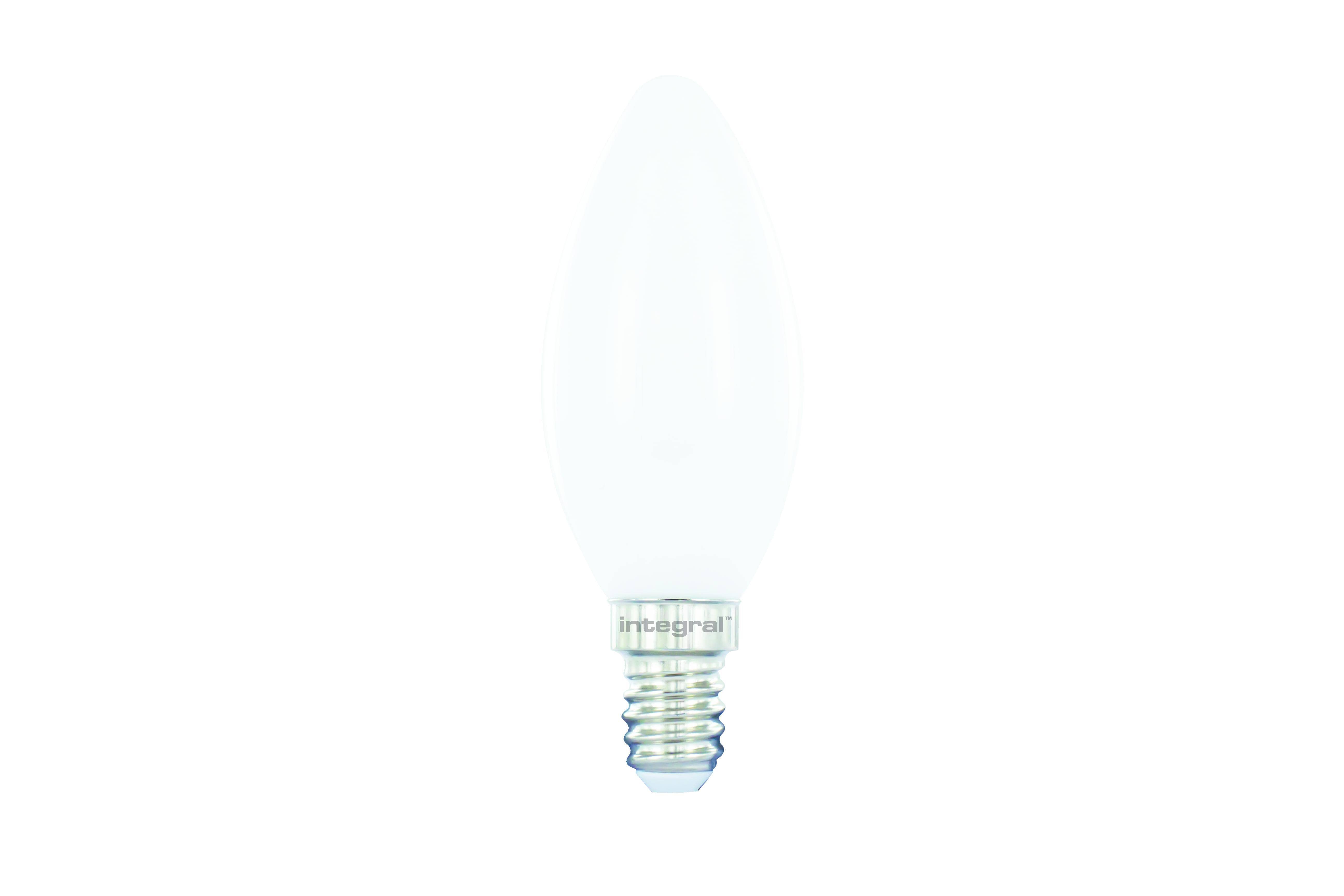 Integral LED Classic Bulb Candle Frosted 2.9W (25W) 5000K 250lm Non ...